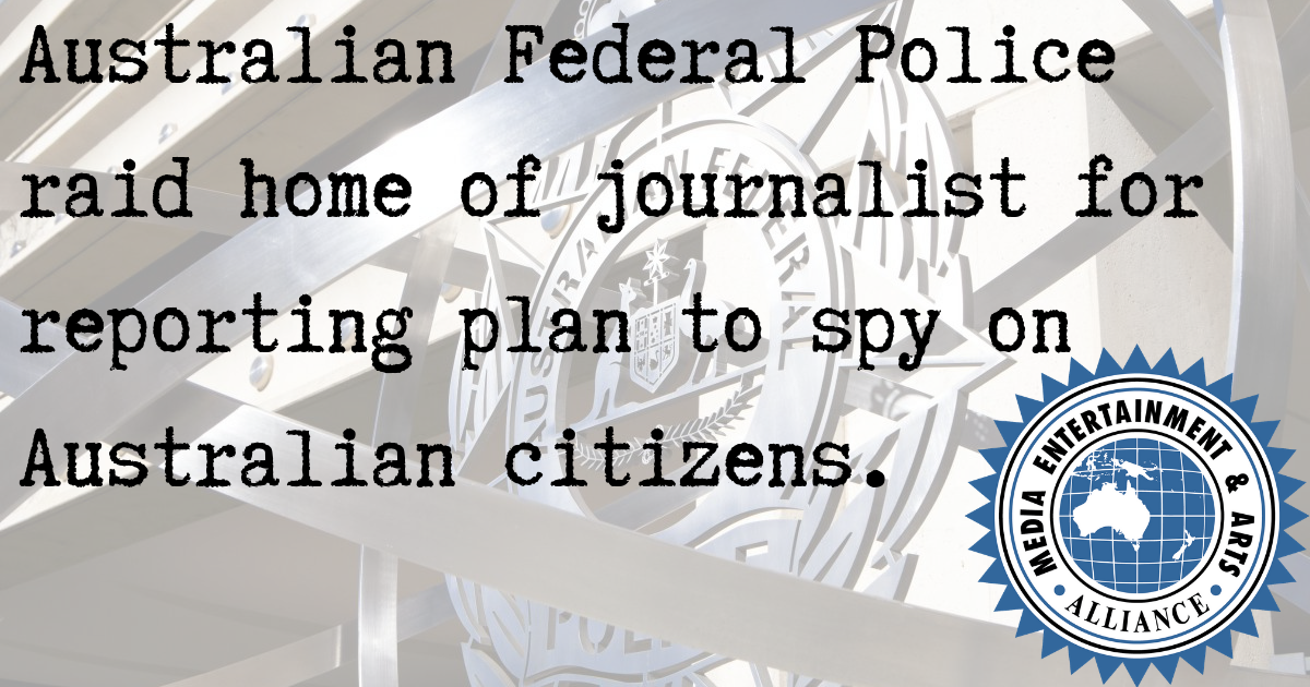 Police raid on a journalist’s home - MEAA